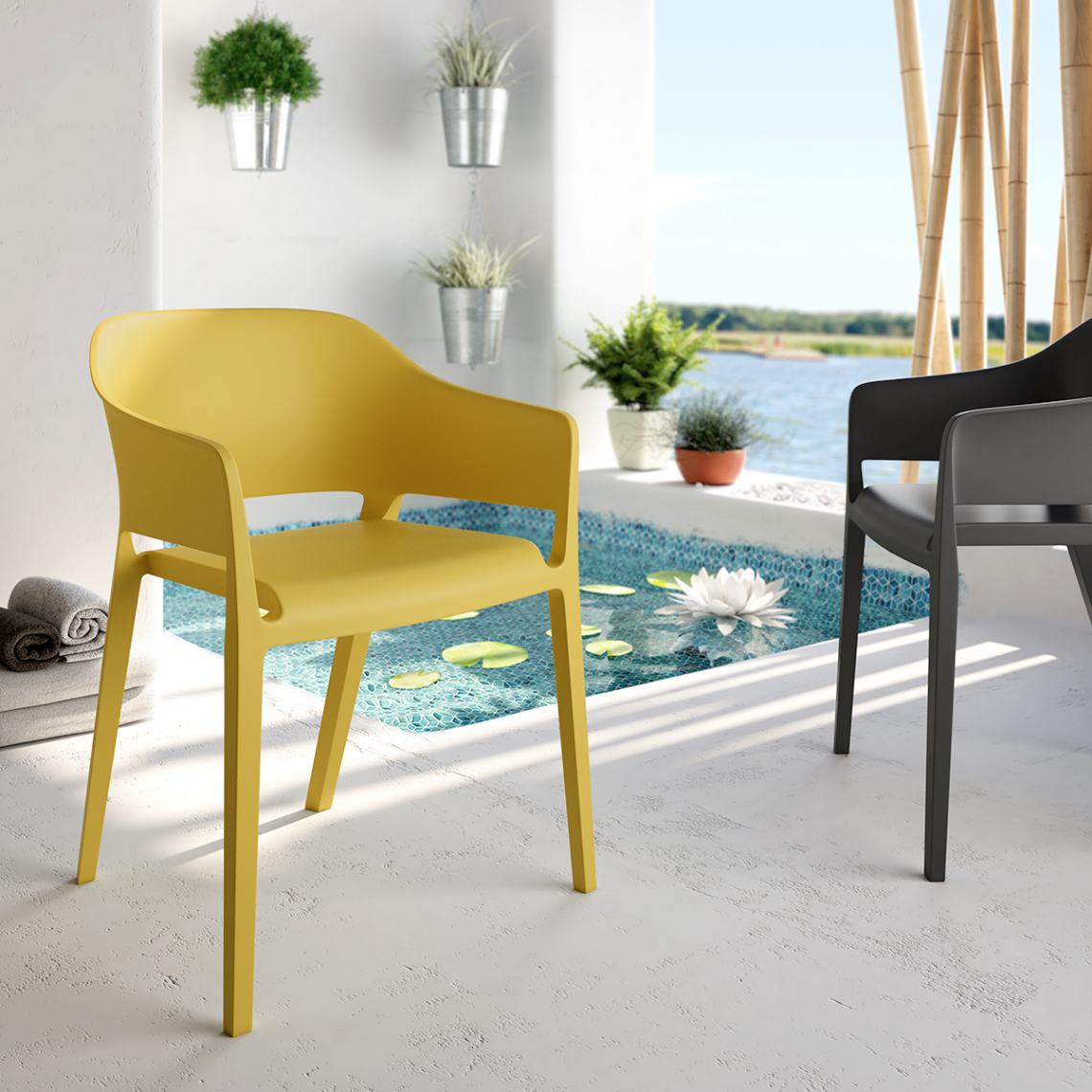 Comprar SET DE 4 SILLAS DE POLIPROPILENO MODELO VALETA a precio de oferta